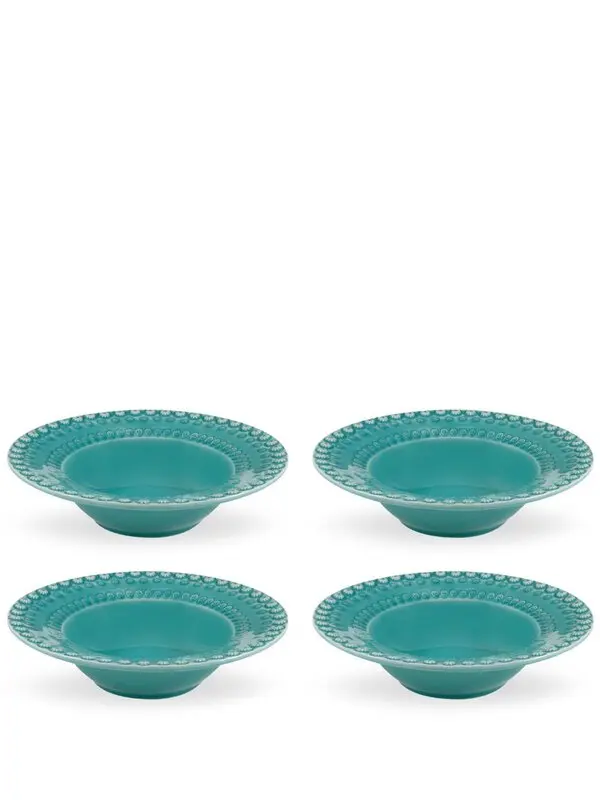BORDALLO PINHEIRO Fantasia Ceramic Soup Plates - Blue