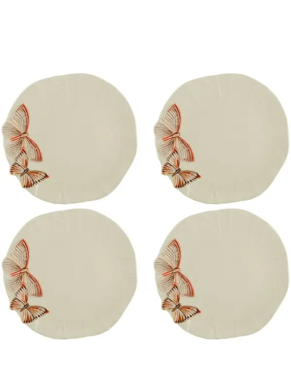 BORDALLO PINHEIRO Cloudy Butterflies Dinner Plates - Neutrals