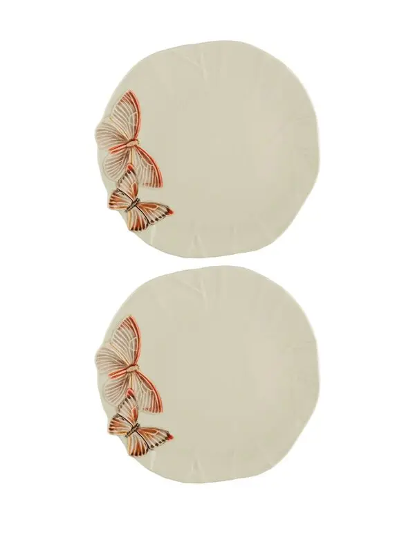 BORDALLO PINHEIRO Cloudy Butterflies Dinner Plates - Neutrals