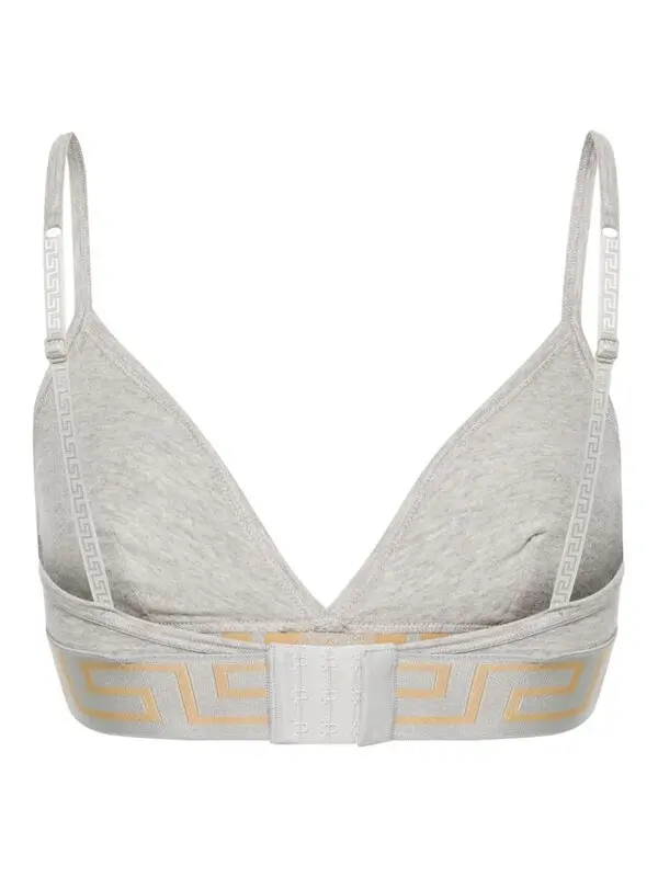 Versace Greca-underband Triangle Bralette - Grey
