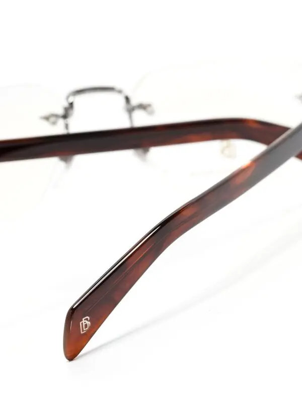 DB EYEWEAR BY DAVID BECKHAM Rimless Rectangle-frame Glasses