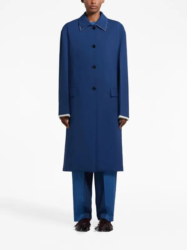 Marni Contrasting-stitch Single-breasted Coat