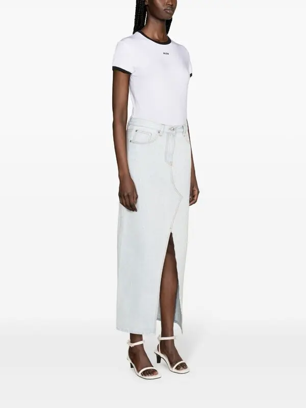 MSGM Distressed Maxi Skirt