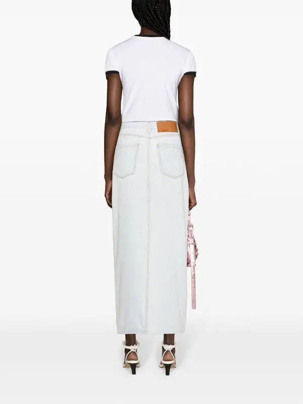 MSGM Distressed Maxi Skirt