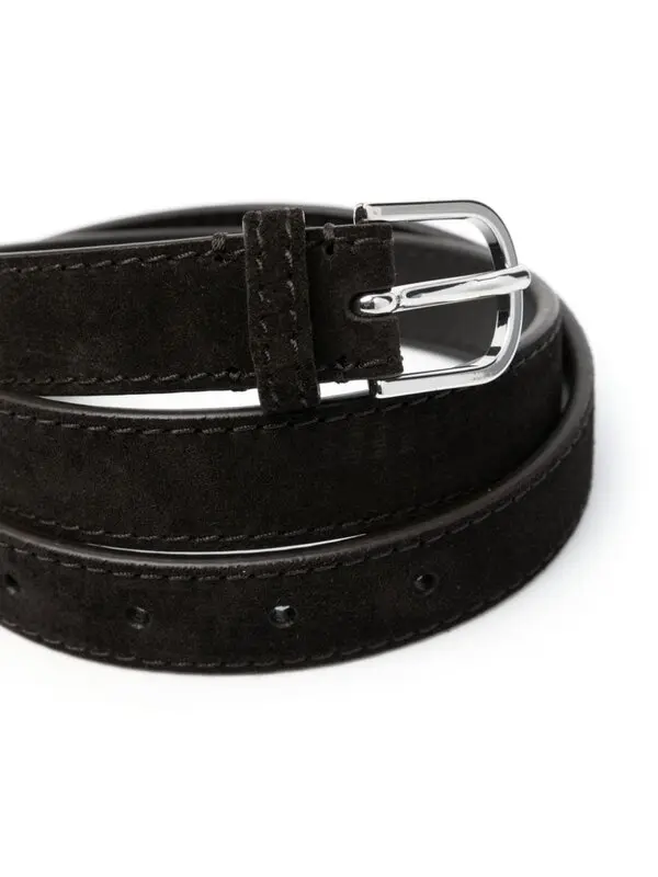 TOTEME Logo-engraved Suede Belt