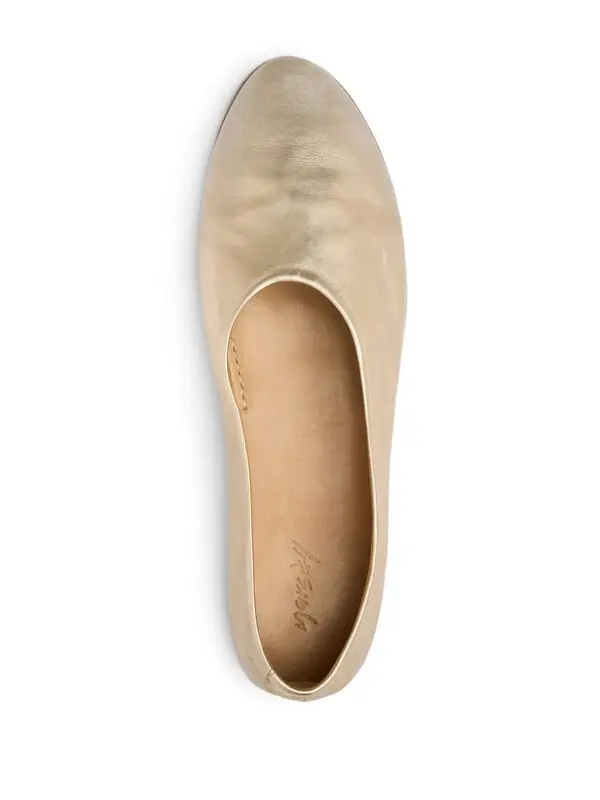 Marsèll Coltellaccio Leather Ballerinas - Gold