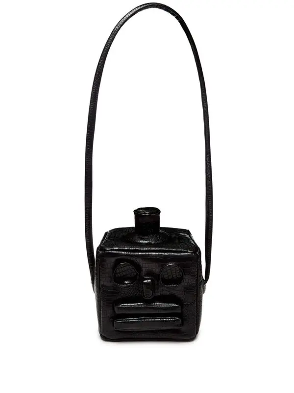 DOUBLET Small Robot Head Shoulder Bag - Black