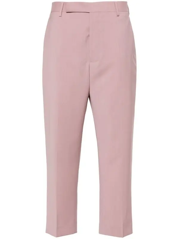 Rick Owens Pressed-creased Wool Trousers - Pink
