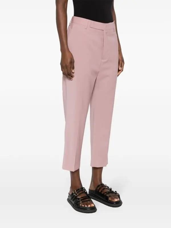 Rick Owens Pressed-creased Wool Trousers - Pink