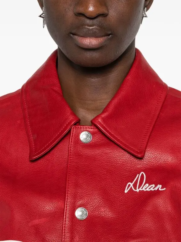 Dsquared2 Varsity Leather Bomber Jacket