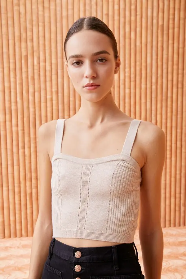 Ulla Johnson Giselle Knit Top - Oatmeal
