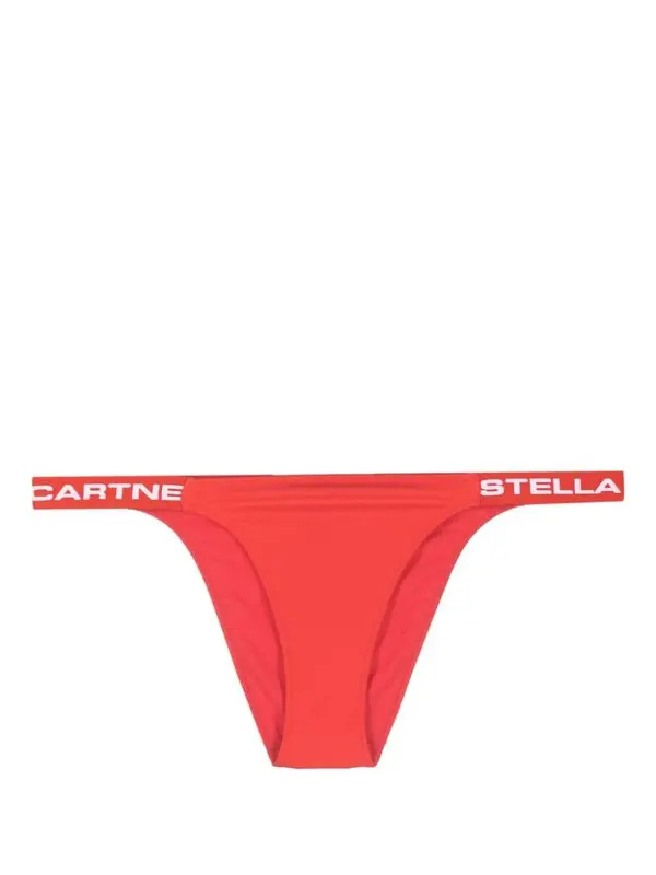 Stella McCartney Logo-print Bikini Bottom - Red