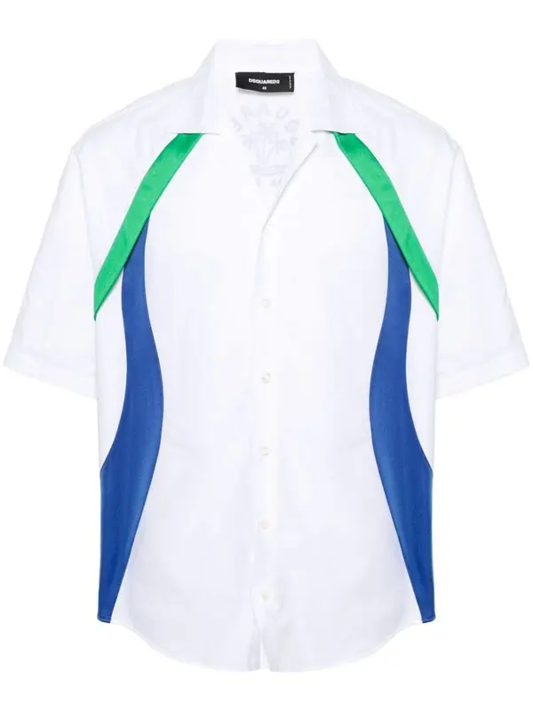 Dsquared2 Sporty Waves Cotton Shirt - White