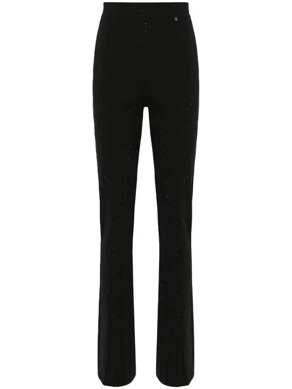NISSA Rhinestone-embellished Slim-fit Trousers