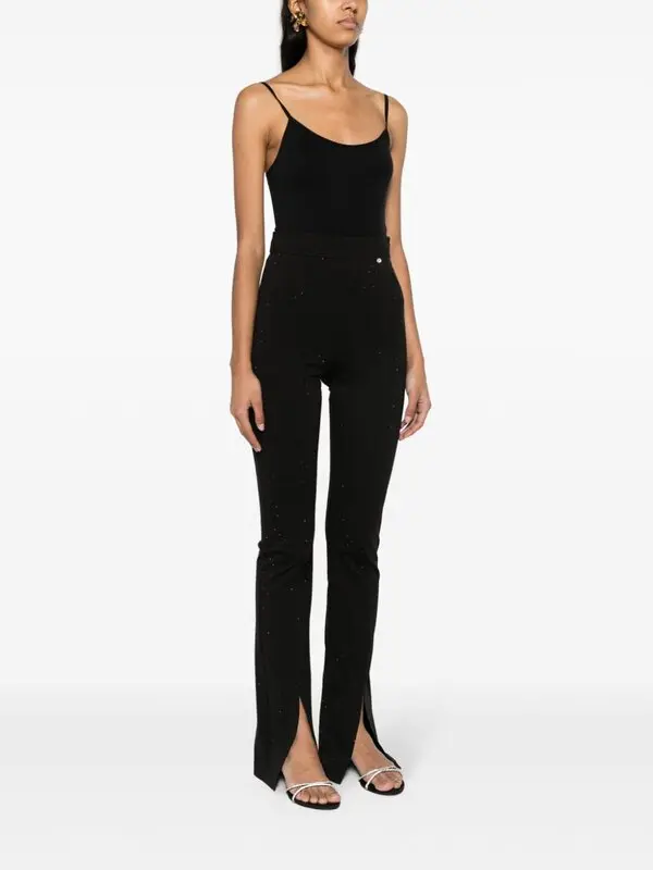 NISSA Rhinestone-embellished Slim-fit Trousers