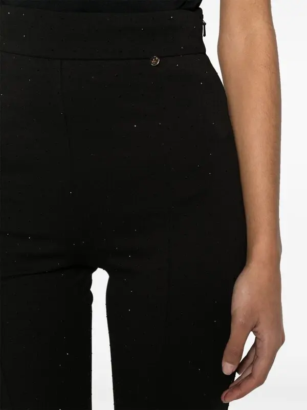 NISSA Rhinestone-embellished Slim-fit Trousers