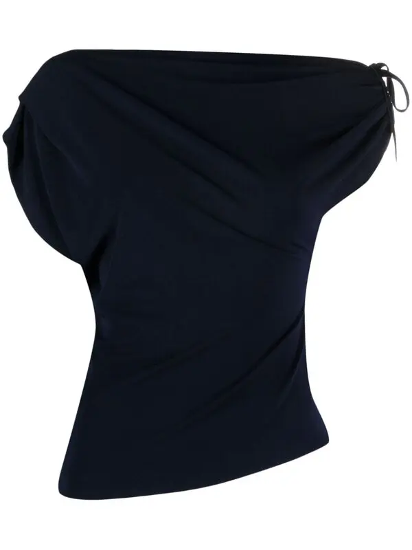 Talbot Runhof Asymmetric Crepe Blouse