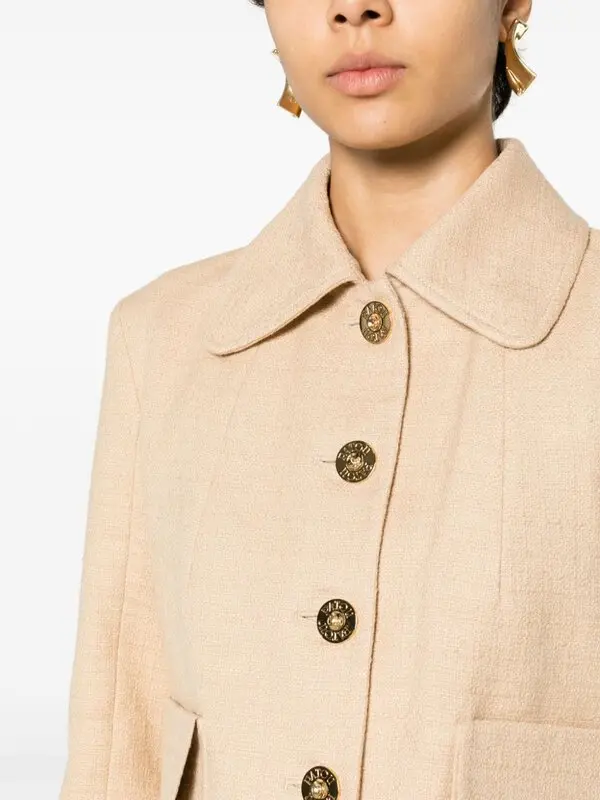 PATOU Cropped Tweed Jacket - Neutrals