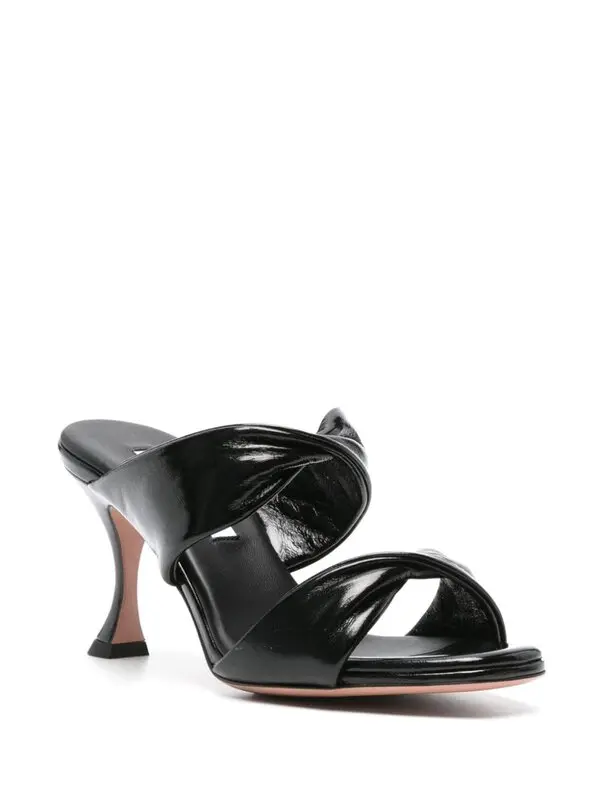 AQUAZZURA Twist 75mm Mid Heel Sandals - Black