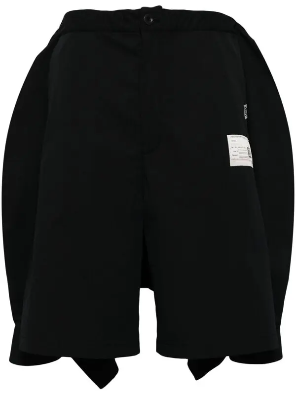 Mihara Yasuhiro Deconstructed Combo Shorts - Black
