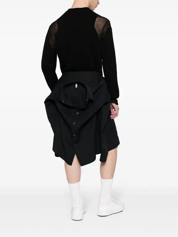 Mihara Yasuhiro Deconstructed Combo Shorts - Black