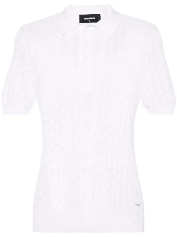 Dsquared2 Open-knit Polo Shirt