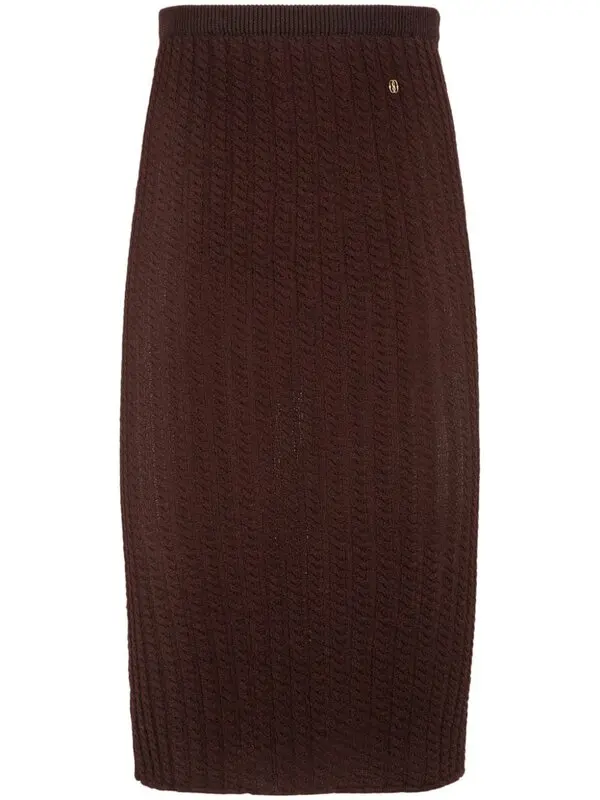 Bally Cable-knit Midi Skirt