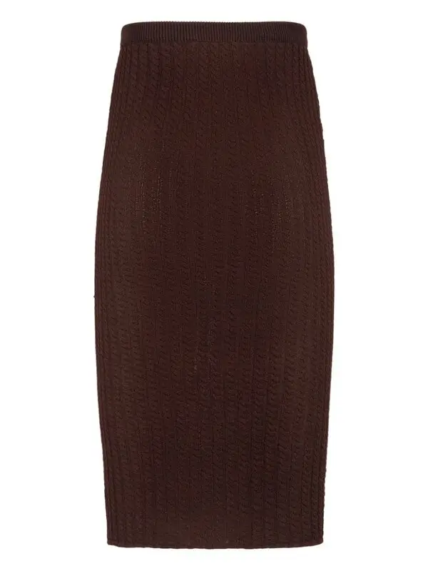 Bally Cable-knit Midi Skirt