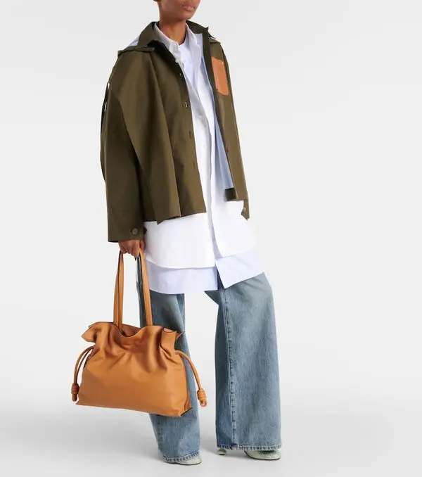 Loewe Flamenco Large Leather Clutch - Brown