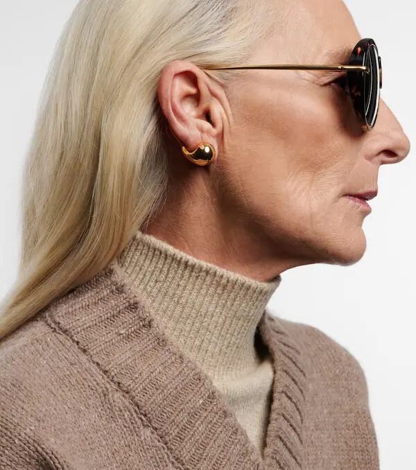 Bottega Veneta Drop Aviator Sunglasses - Multicoloured