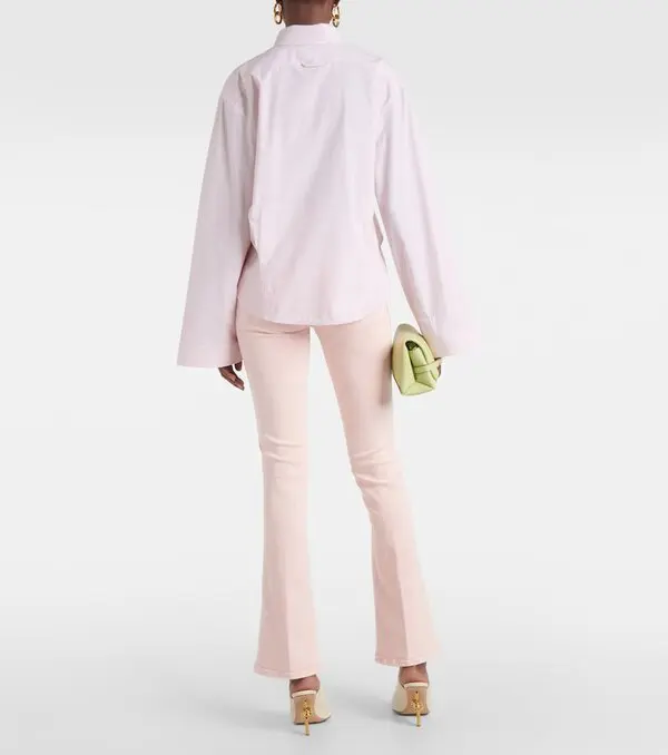 Victoria Beckham Cropped Cotton-blend Shirt