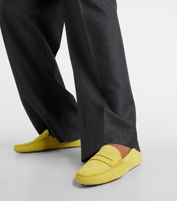 TOD'S Gommino Suede Moccasins - Yellow