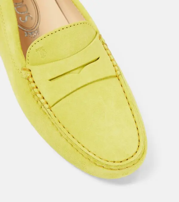 TOD'S Gommino Suede Moccasins - Yellow