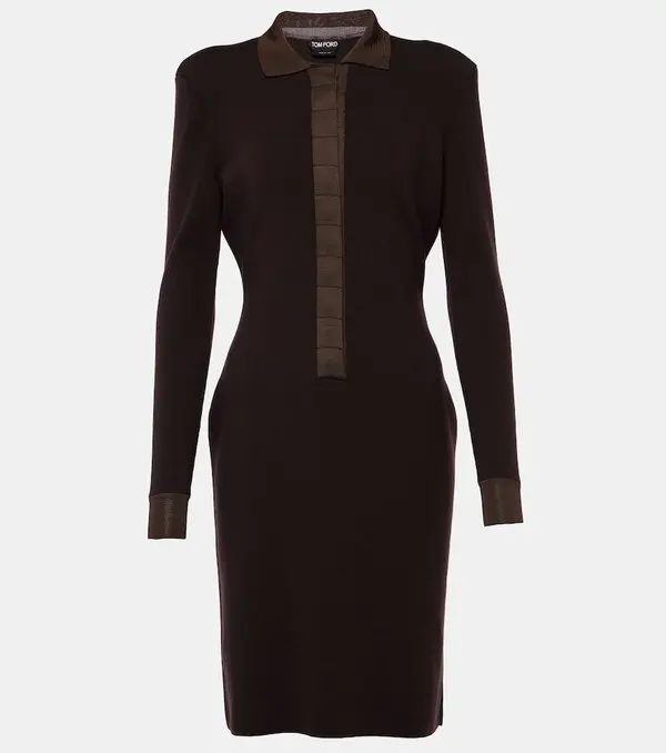 TOM FORD Wool And Silk-blend Minidress