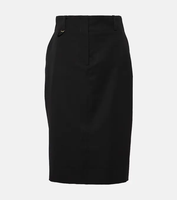 Jacquemus La Jupe Bari Midi Skirt - Black