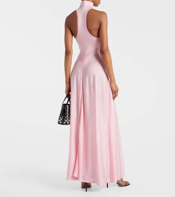Alaïa Turtleneck Maxi Dress - Pink