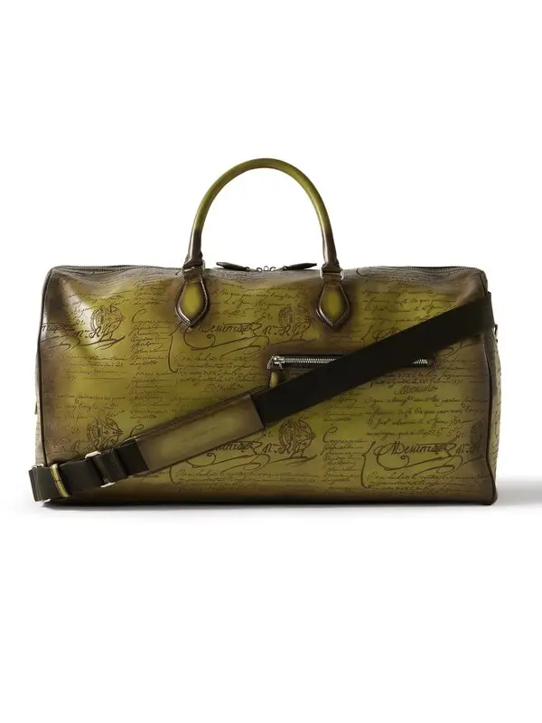 Berluti Jour Off Scritto Venezia Leather Weekend Bag