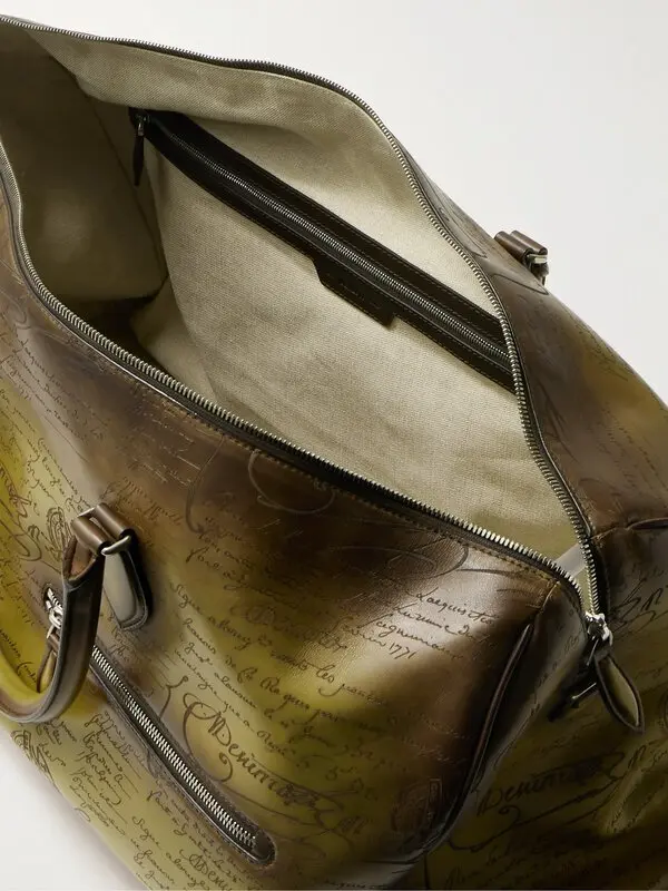 Berluti Jour Off Scritto Venezia Leather Weekend Bag