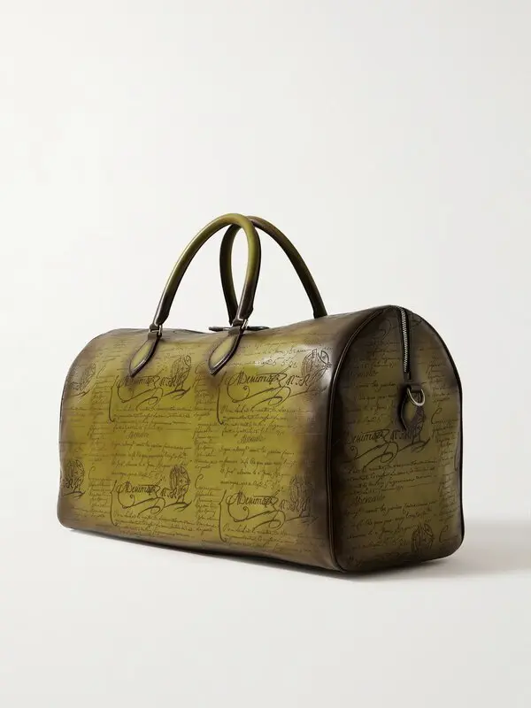 Berluti Jour Off Scritto Venezia Leather Weekend Bag