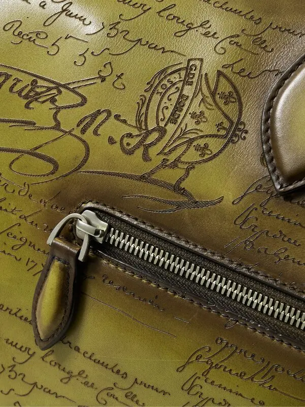 Berluti Jour Off Scritto Venezia Leather Weekend Bag