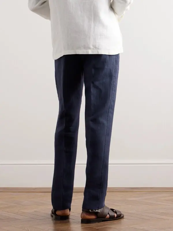 Loro Piana Tapered Linen Trousers