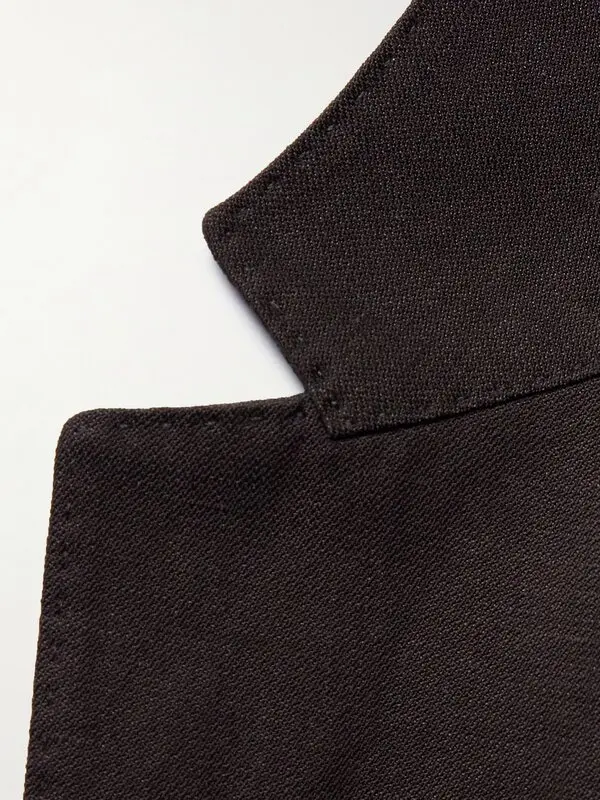 Zegna Slim-fit Wool And Linen-blend Suit Jacket - Brown