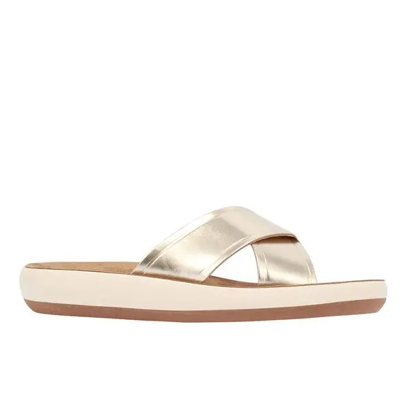 ANCIENT GREEK SANDALS Thais Comfort Slides - Platinum