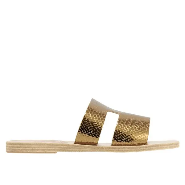 ANCIENT GREEK SANDALS Apteros Mule Sandals - Nocciola