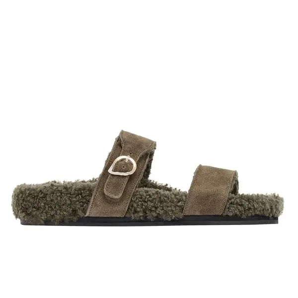 ANCIENT GREEK SANDALS Latria Slides - All Khaki