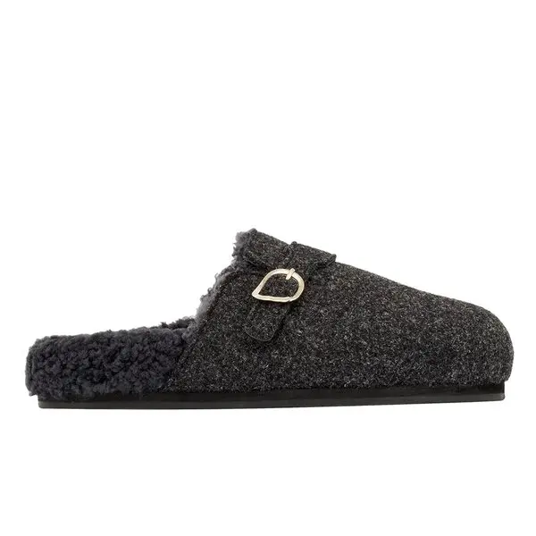 ANCIENT GREEK SANDALS Vasilitsa Shearling Slides - Black