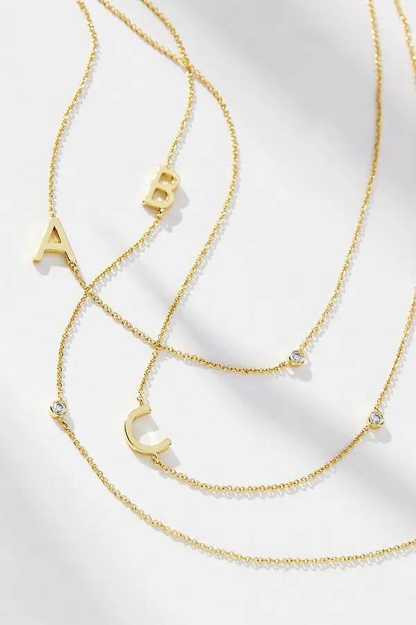 UNCOMMON JAMES Personalized Initial Necklace With Cubic Zirconia - D