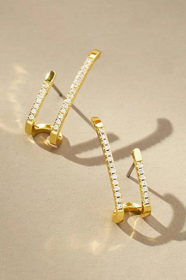 UNCOMMON JAMES Double Vision Ear Climber Earrings - Gold