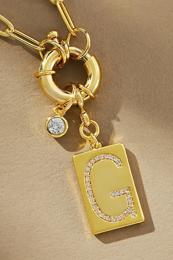 UNCOMMON JAMES Initial Chain Monogram Necklace - G