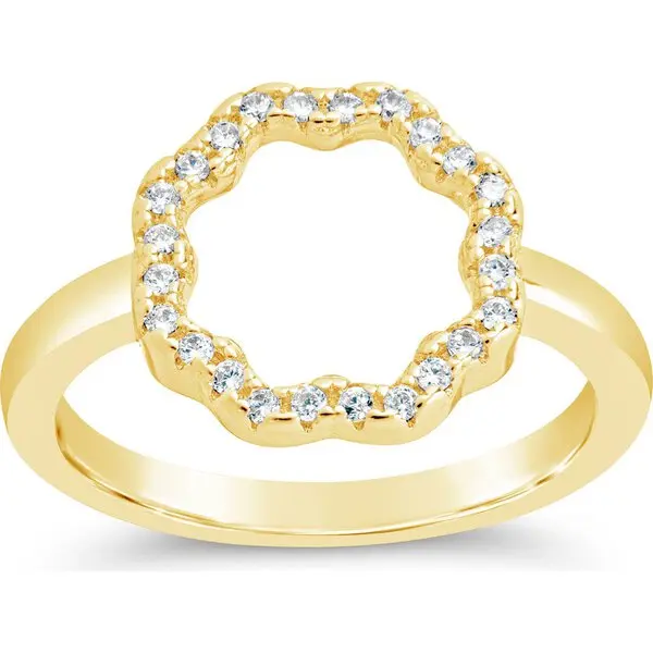 Sterling Forever Marisole Cubic Zirconia Ring - Gold